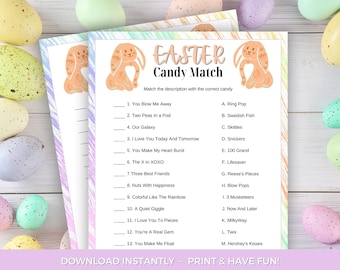 Fun Printable Easter Candy Match Game With Candy Clues | Easter ...