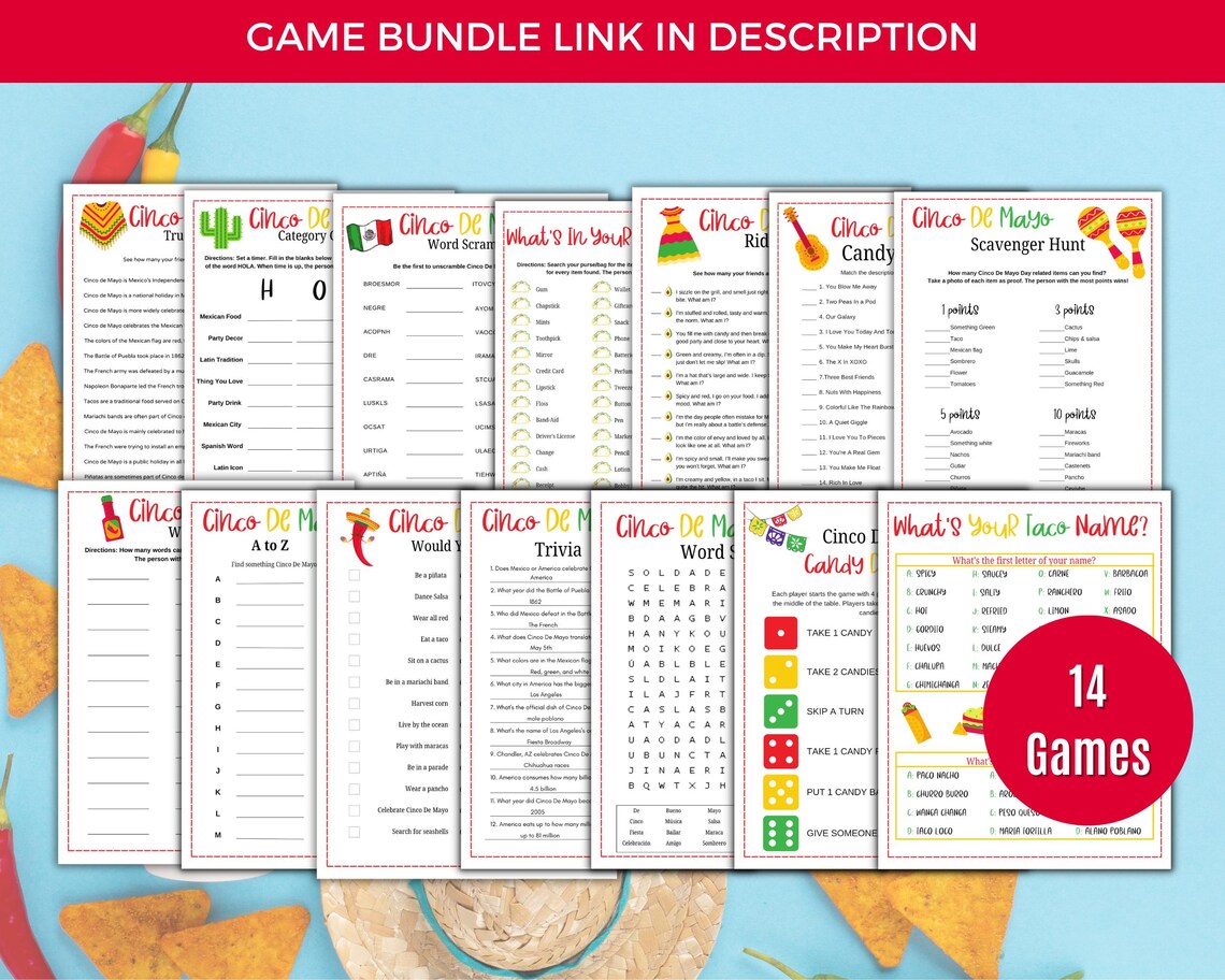 Cinco De Mayo A to Z Game, Printable Cinco De Mayo Activity, Cinco De ...