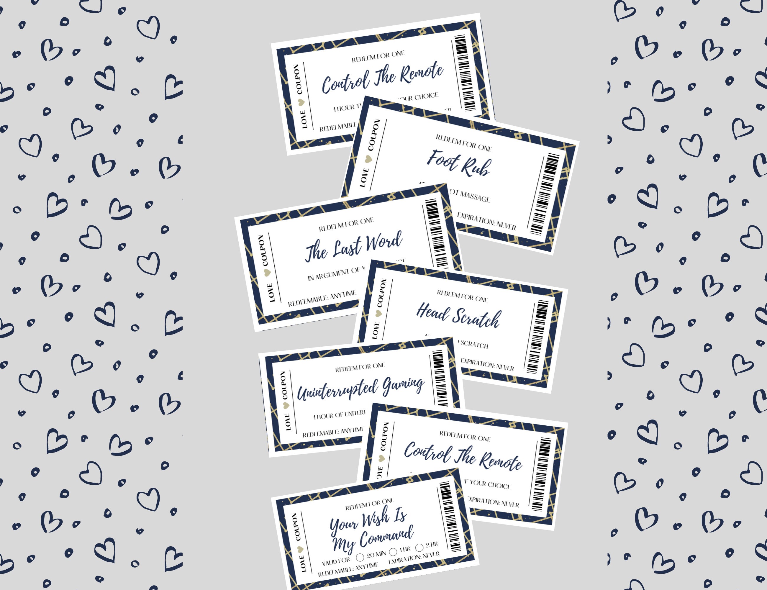 Editable Love Coupons for Him, Printable Love Coupons, Gift for Him ...