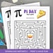 Pi Day Maze Game, Printable Pi Day Maze Activity, Pi Day Party, Pi Day ...