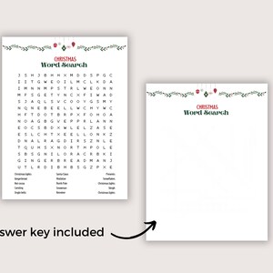 Christmas Word Search Game, Printable Christmas Word Search, Christmas ...