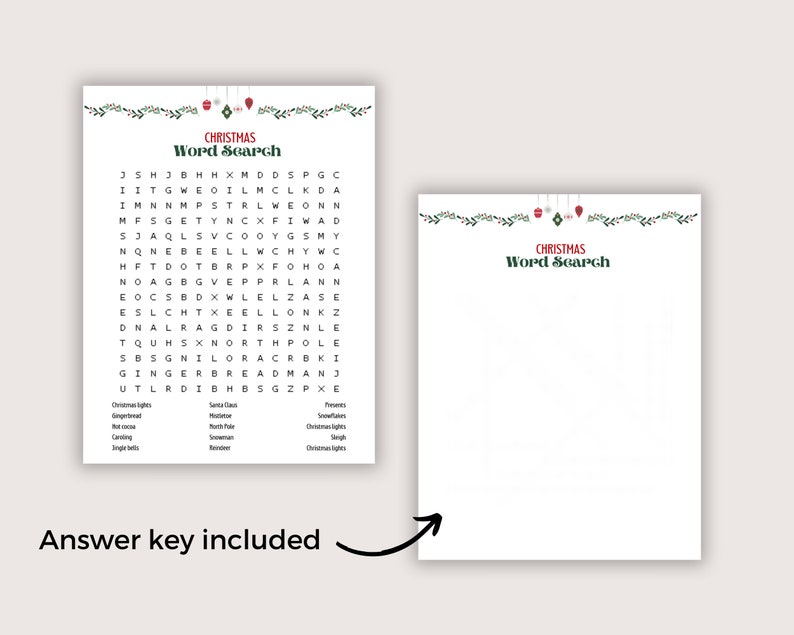 Christmas Word Search Game, Printable Christmas Word Search, Christmas ...