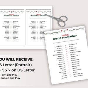 Christmas Would You Rather Game, Printable Christmas This or That ...