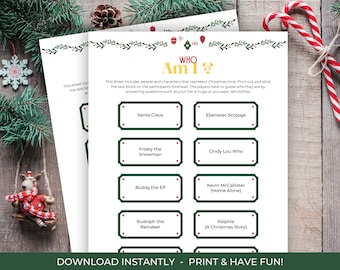 Christmas Charades Game, Printable Christmas Charades Game, Christmas ...