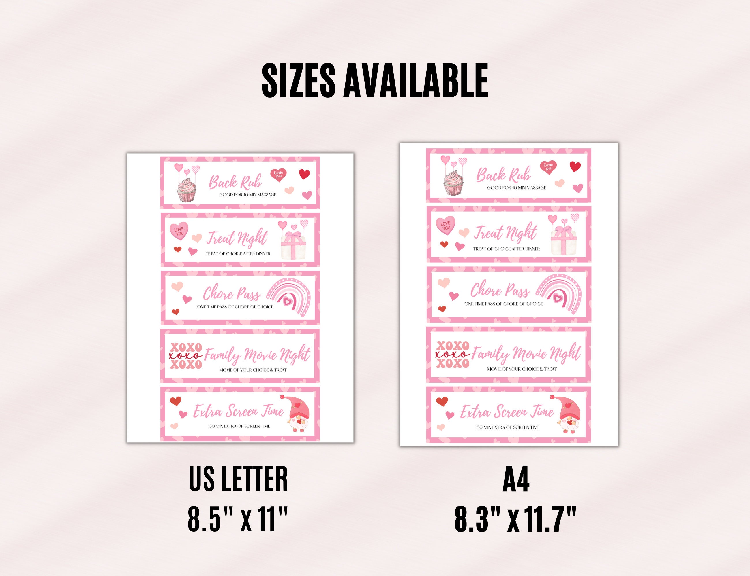 Editable Kids Valentine Coupon Book, Printable Love Coupons for Kids ...