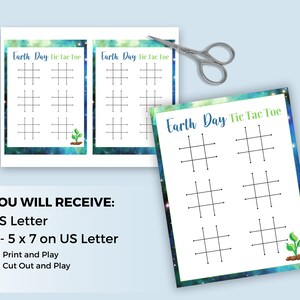Earth Day Tic Tac Toe Game, Printable Earth Day Tic Tac Toe Activity ...