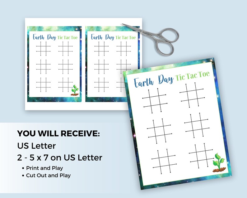 Earth Day Tic Tac Toe Game, Printable Earth Day Tic Tac Toe Activity ...