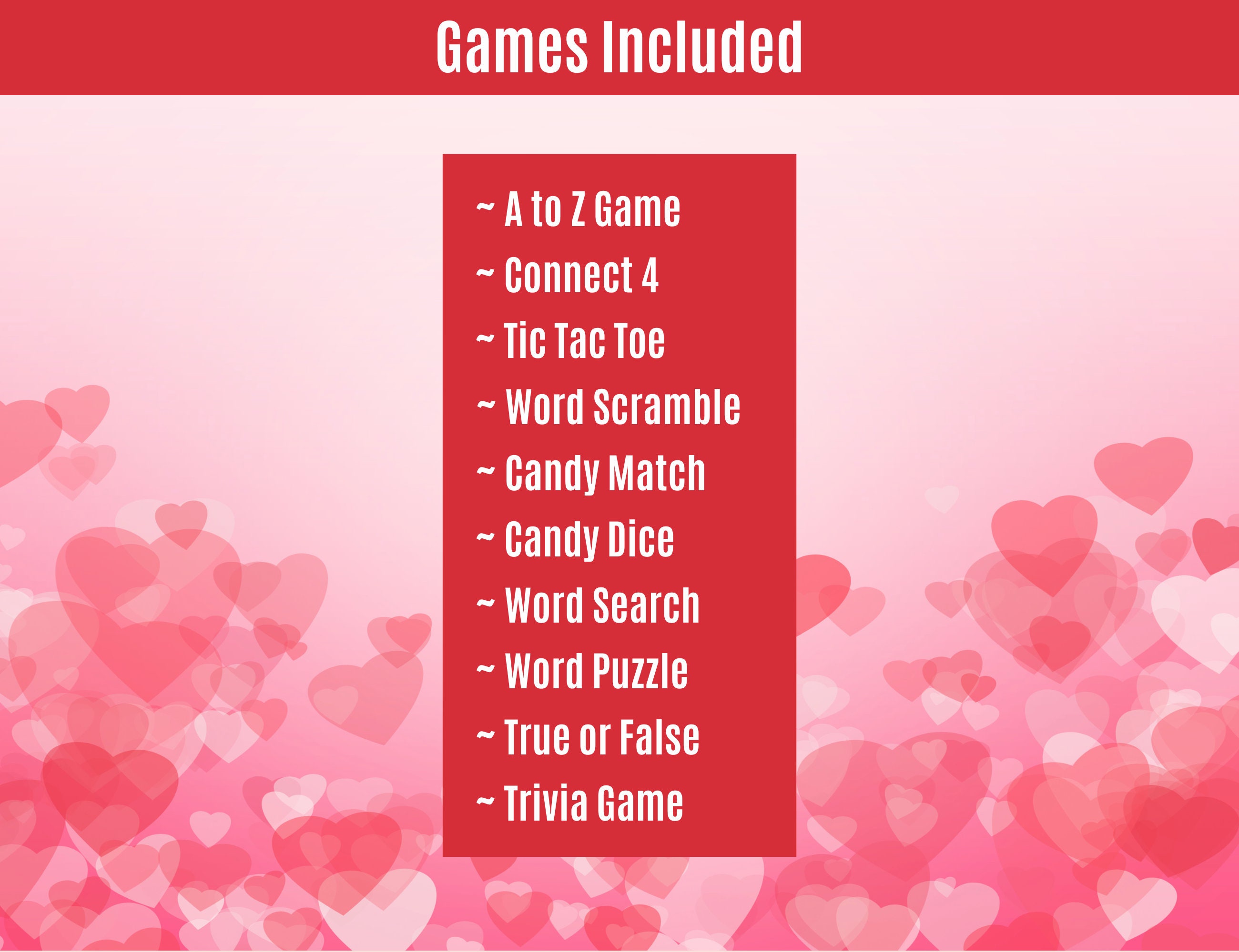 Printable Valentine Day Game Bundle, Valentines Games for Kids ...