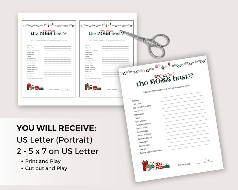 Christmas Work Party Game Bundle Printable Holiday Office - Etsy