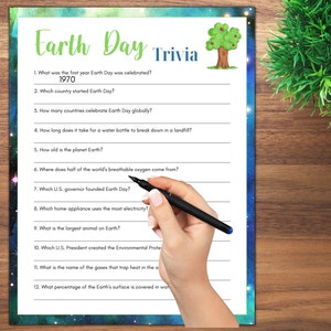 Earth Day Trivia Game, Printable Earth Day Trivia Game for Kids ...