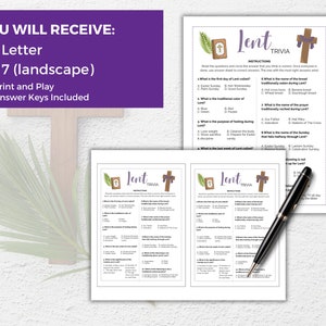Lent Activity Bundle, Printable Lenten Party Games, Easter Activities ...