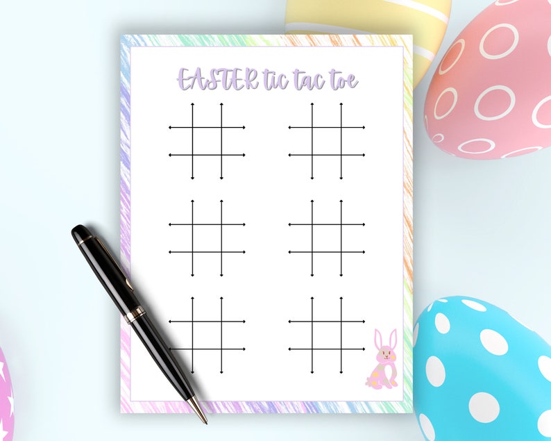 Easter Tic Tac Toe Game, Printable Easter Tic Tac Toe Activity, Easter ...