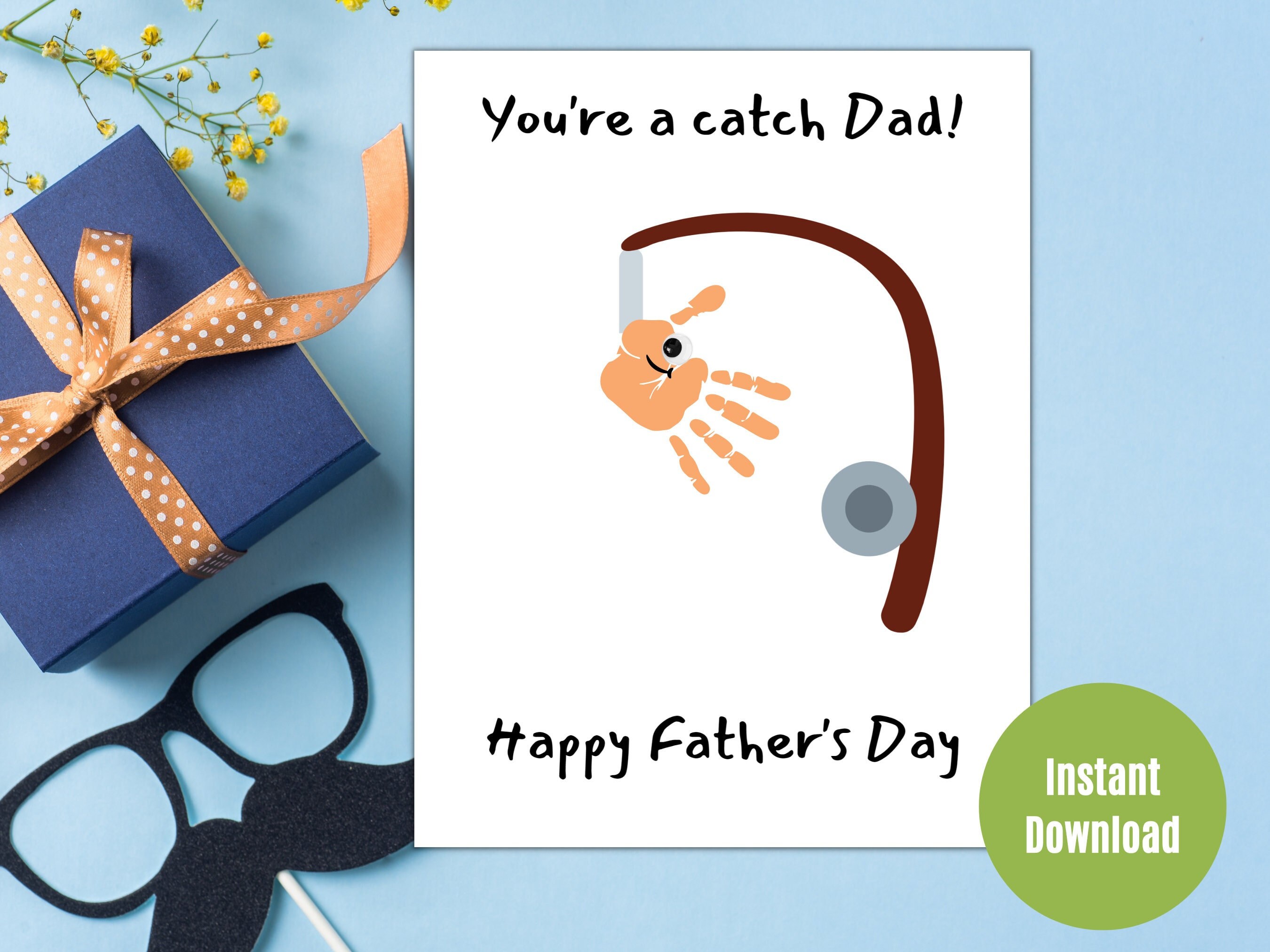 Father's Day Handprint Craft, Father's Day Handprint Art, Father's Day ...