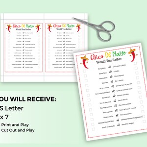 Cinco De Mayo Would You Rather Game, Printable This or That Game, Cinco ...
