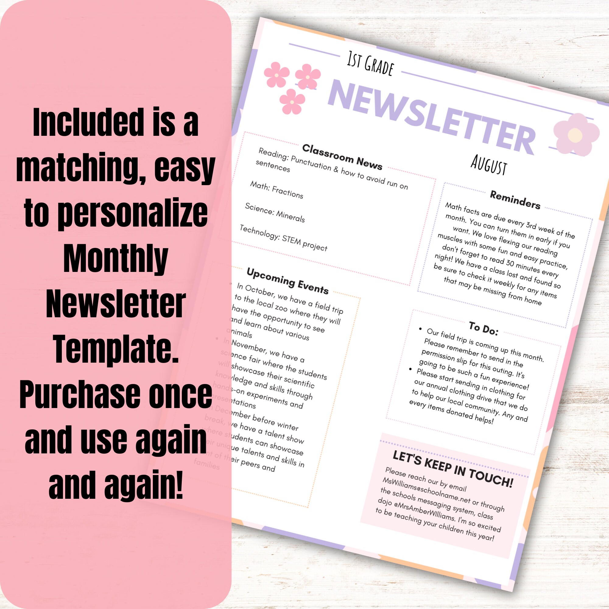 Retro Meet the Teacher Template, Editable Groovy Meet the Teacher ...