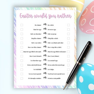 Easter Would You Rather Game, Printable Easter This or That Activity ...