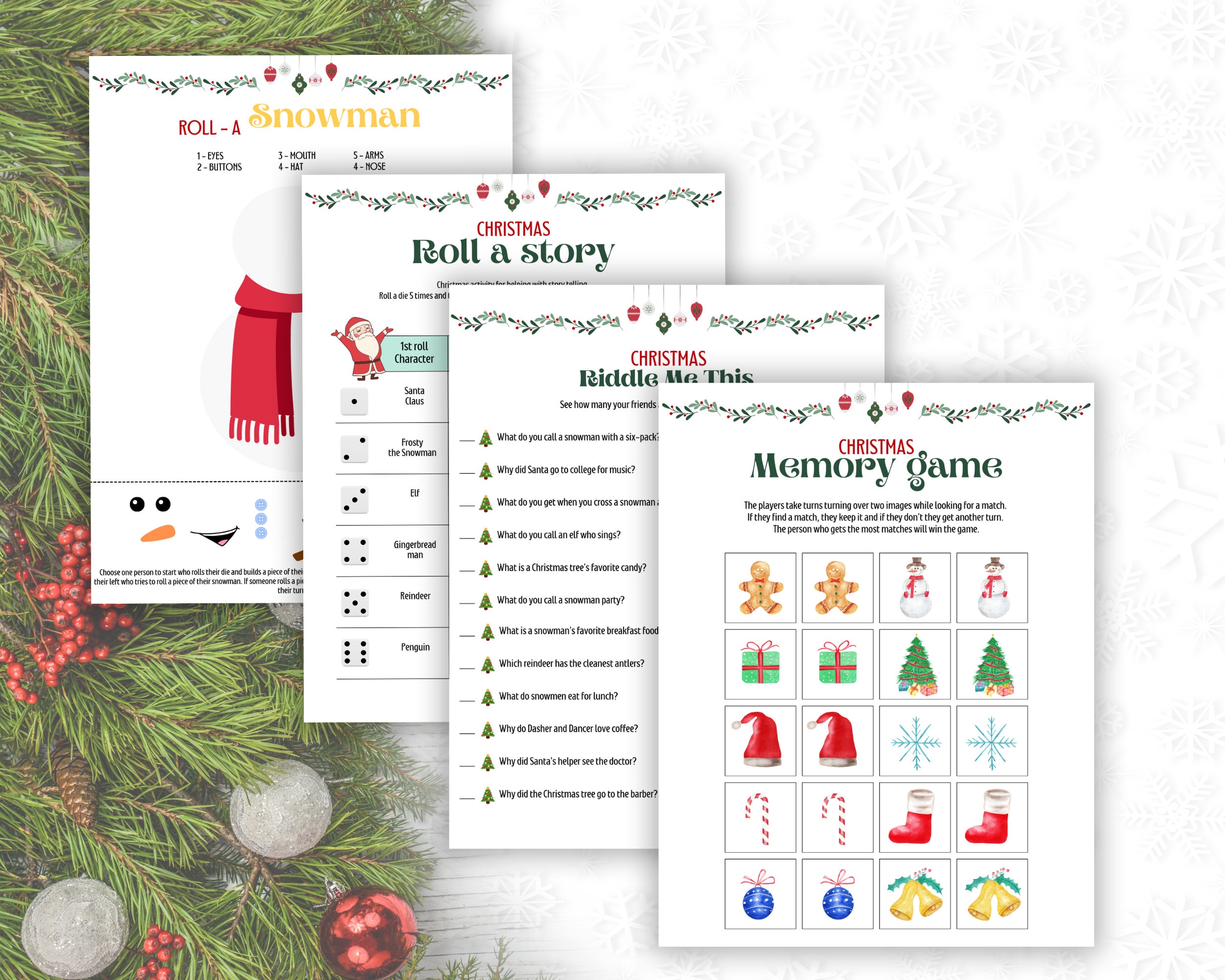 Christmas Party Game Bundle Printable Holiday Party Games 18 - Etsy