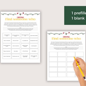 Christmas Find Someone Who Game, Printable Find Someone Who Game ...