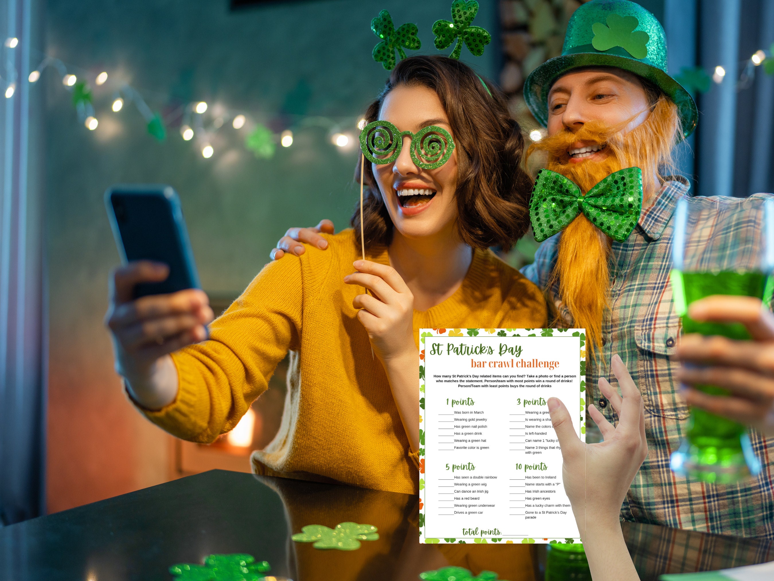 Printable St Patrick's Day Pub Crawl Scavenger Hunt, St Patrick's Day ...