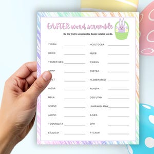 Easter Word Scramble Game, Printable Easter Word Scramble Activity ...