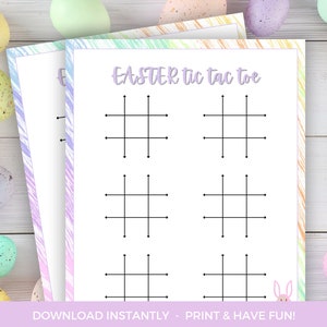 Easter Tic Tac Toe Game, Printable Easter Tic Tac Toe Activity, Easter ...