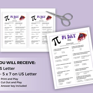 Pi Day Trivia Game, Printable Pi Day Trivia Activity, Pi Day Party, Pi ...