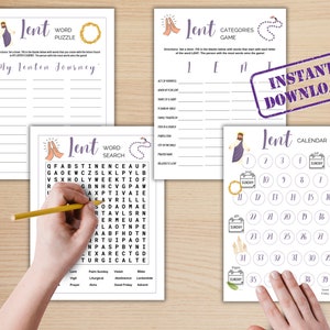 Lent Activity Bundle, Printable Lenten Party Games, Easter Activities ...