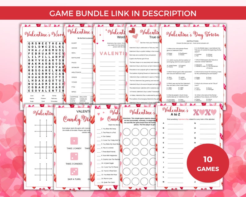 Valentine's Day Candy Dice Game, Printable Valentine's Day Game ...