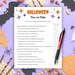 Halloween True or False Game, Printable Fact or Fiction Game, Halloween ...