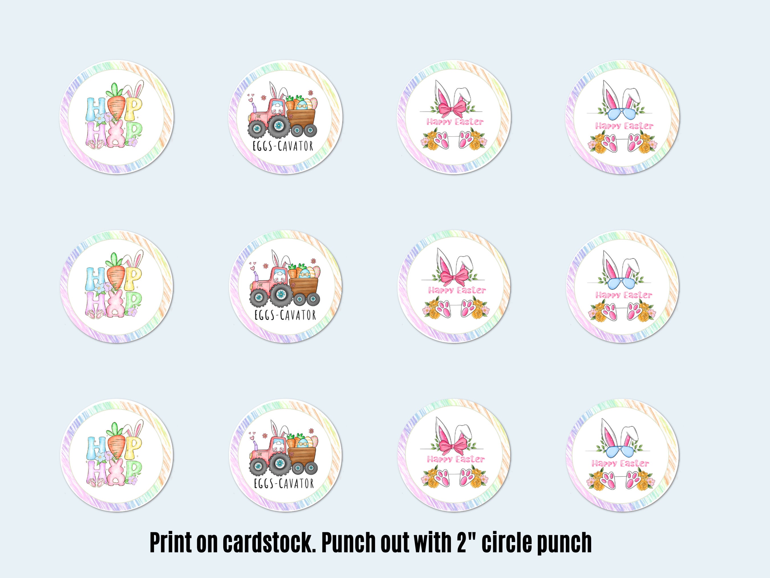 Easter Cupcake Toppers, Printable Cupcake Toppers, Easter Cupcakes ...