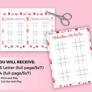Valentine's Day Tic Tac Toe Game, Printable Valentine's Day Game ...