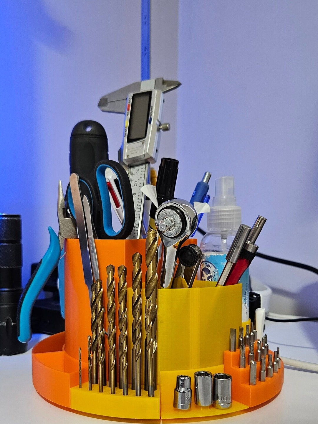 3D Printable STL File Spinning Modular Organiser, Pens, Pencils, Tools ...