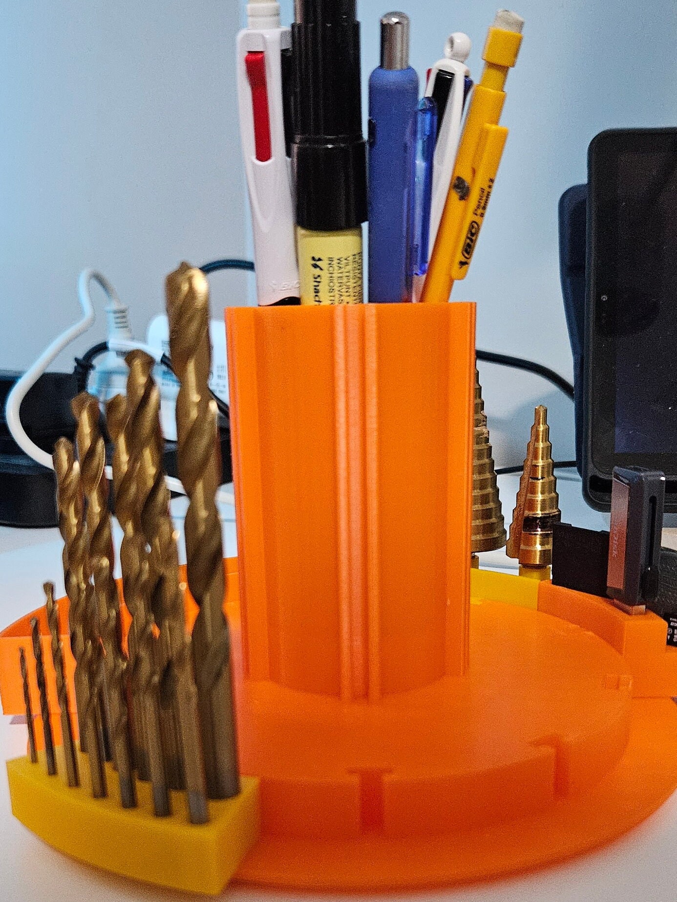 3D Printable STL File Spinning Modular Organiser, Pens, Pencils, Tools ...
