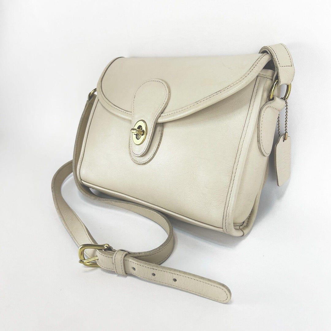 Vintage Coach Devon Shoulder Purse Bag Bone White Reconditioned Rare - Etsy