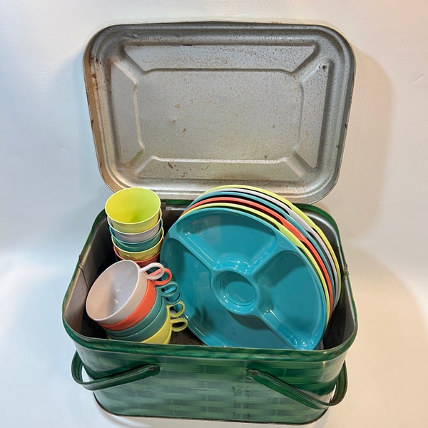 Tin Picnic Basket - Etsy