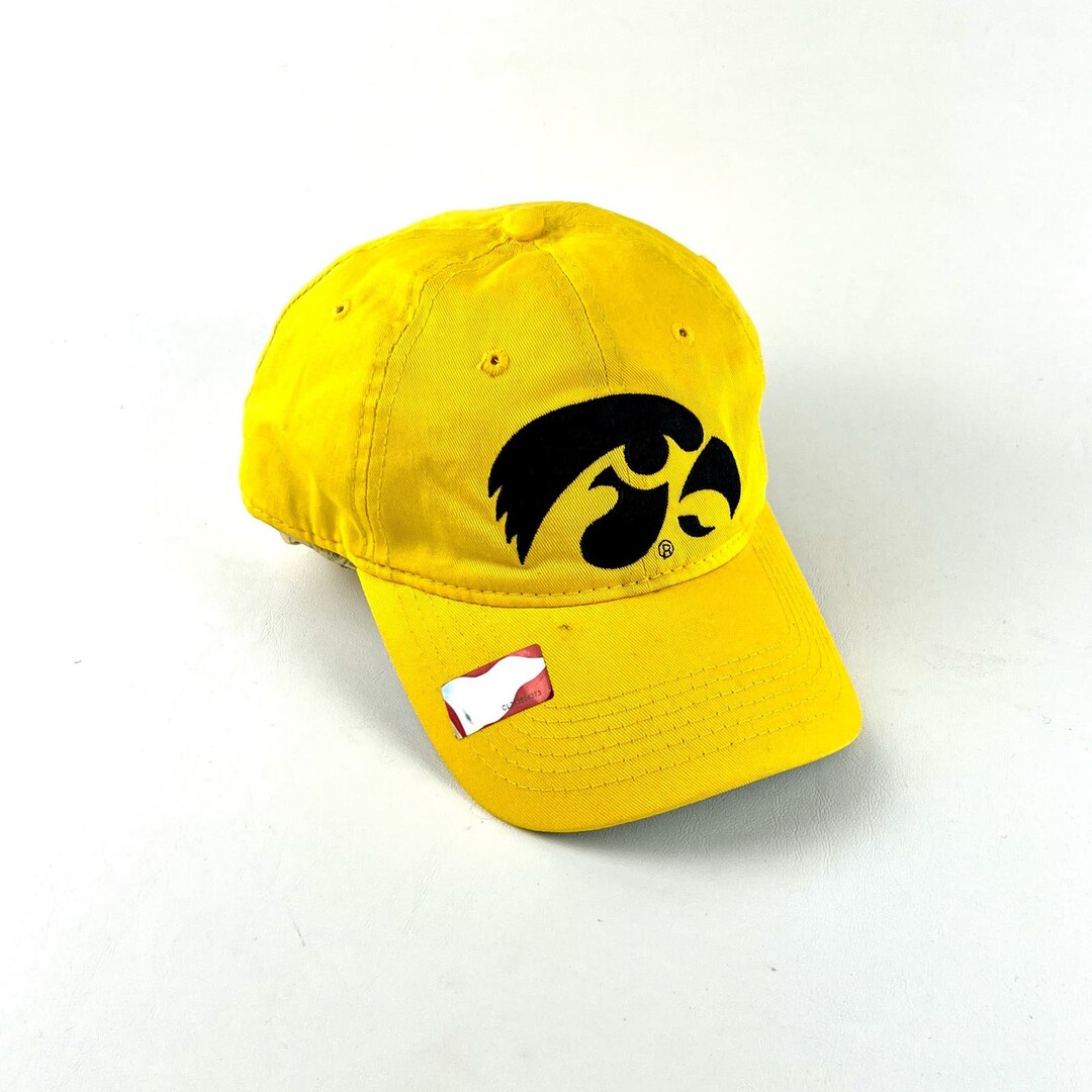 Vintage Iowa Hawkeyes Gold Snapback Hat Mint With Sticker - Etsy