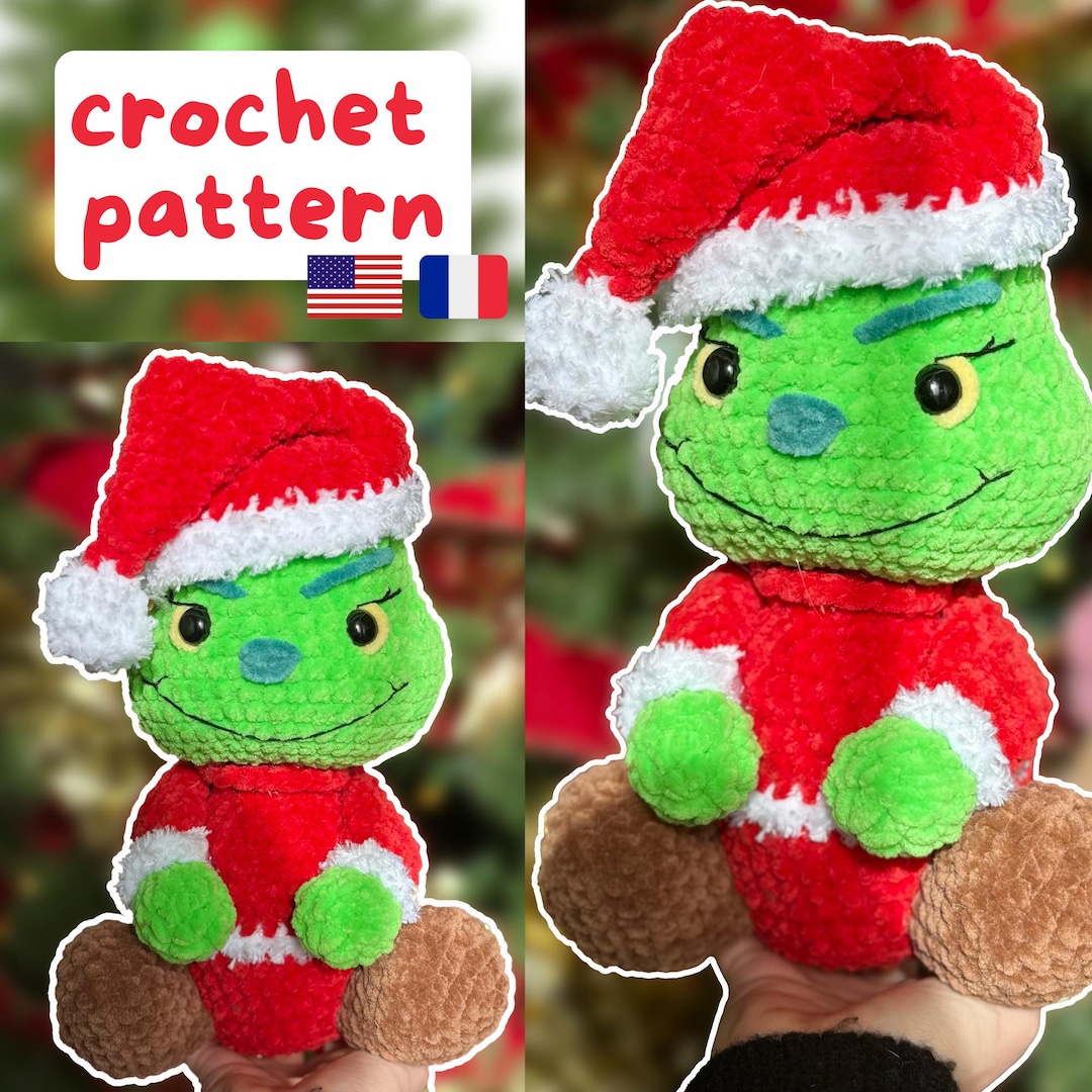 The Grinch - Crochet Pattern - Cuddle Size - Amigurumi Pattern ...