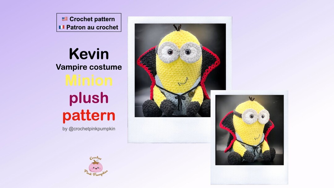 Kevin Halloween Minion Crochet Pattern Pdf Cuddle Size - Etsy