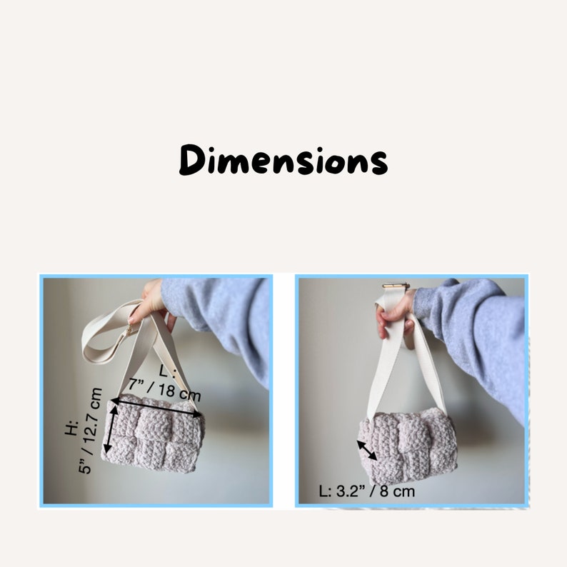Easy Small Crochet Bag Pattern - Mini Size - Beginner - Meli Melo Cross ...