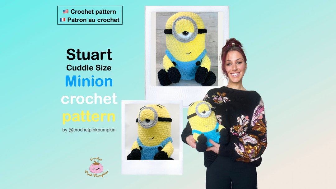 Stuart Cuddle Size Minion Crochet Pattern Pdf plush - Etsy