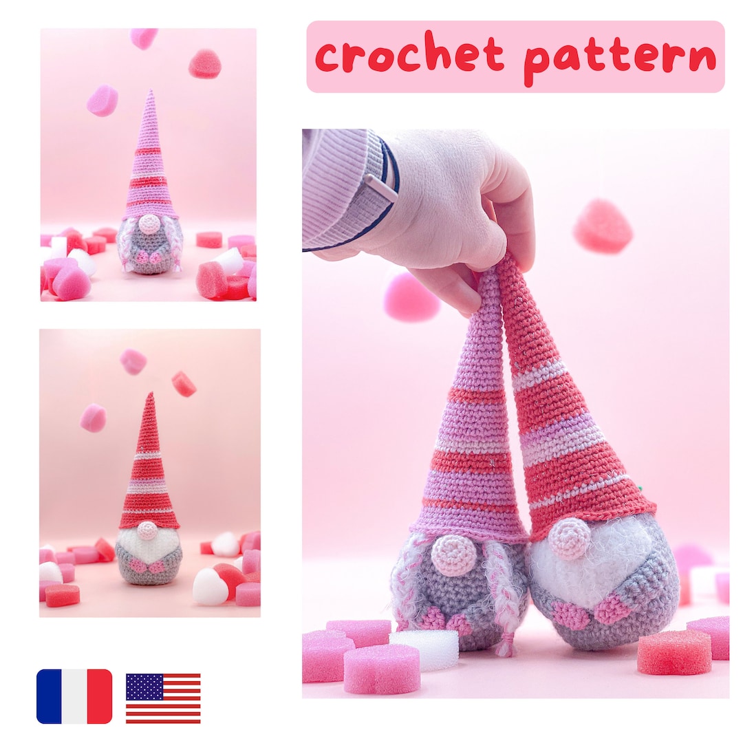 Crochet GNOME PATTERN X2 - Small Size - Pdf File Us Terms -amigurumi ...
