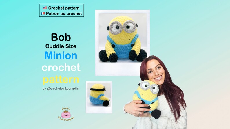 Bob Cuddle Size Minion Crochet Pattern Pdf plush - Etsy