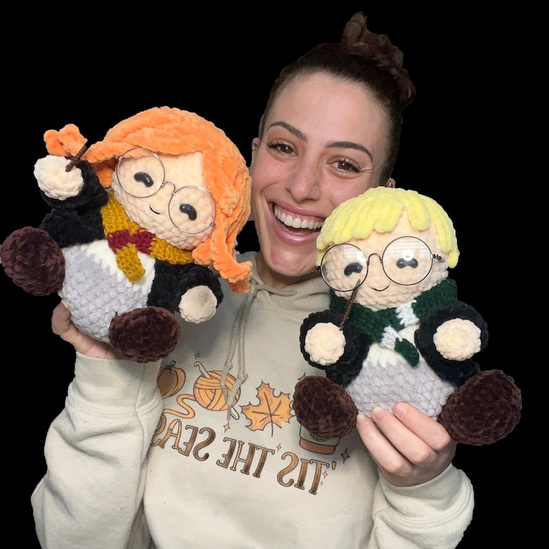 Wizard and Witch 2 in 1 Crochet Pattern - Halloween Fall Crochet Dolls ...