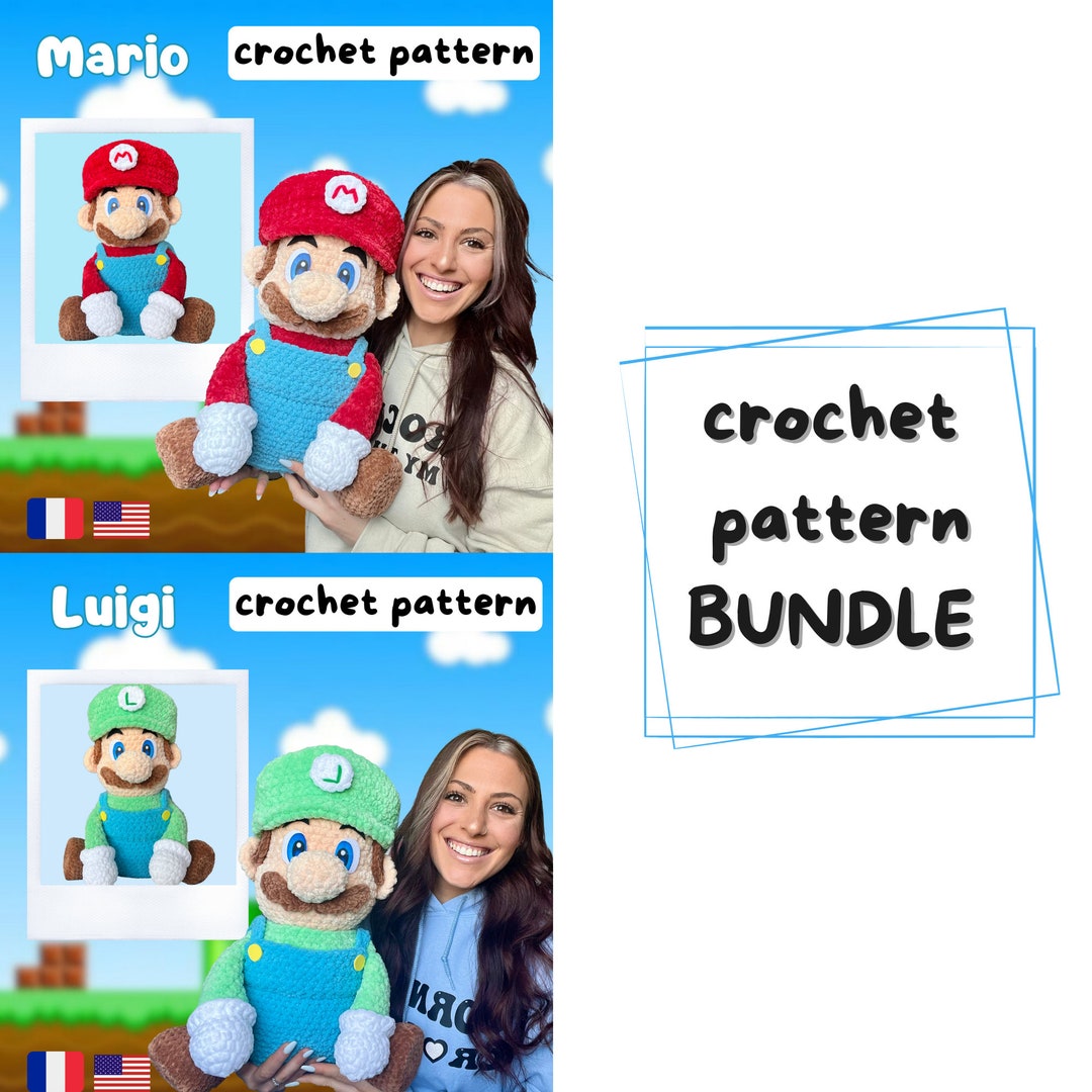 BUNDLE Super Mario & Luigi Crochet Patterns PDF - Plush - Amigurumi ...