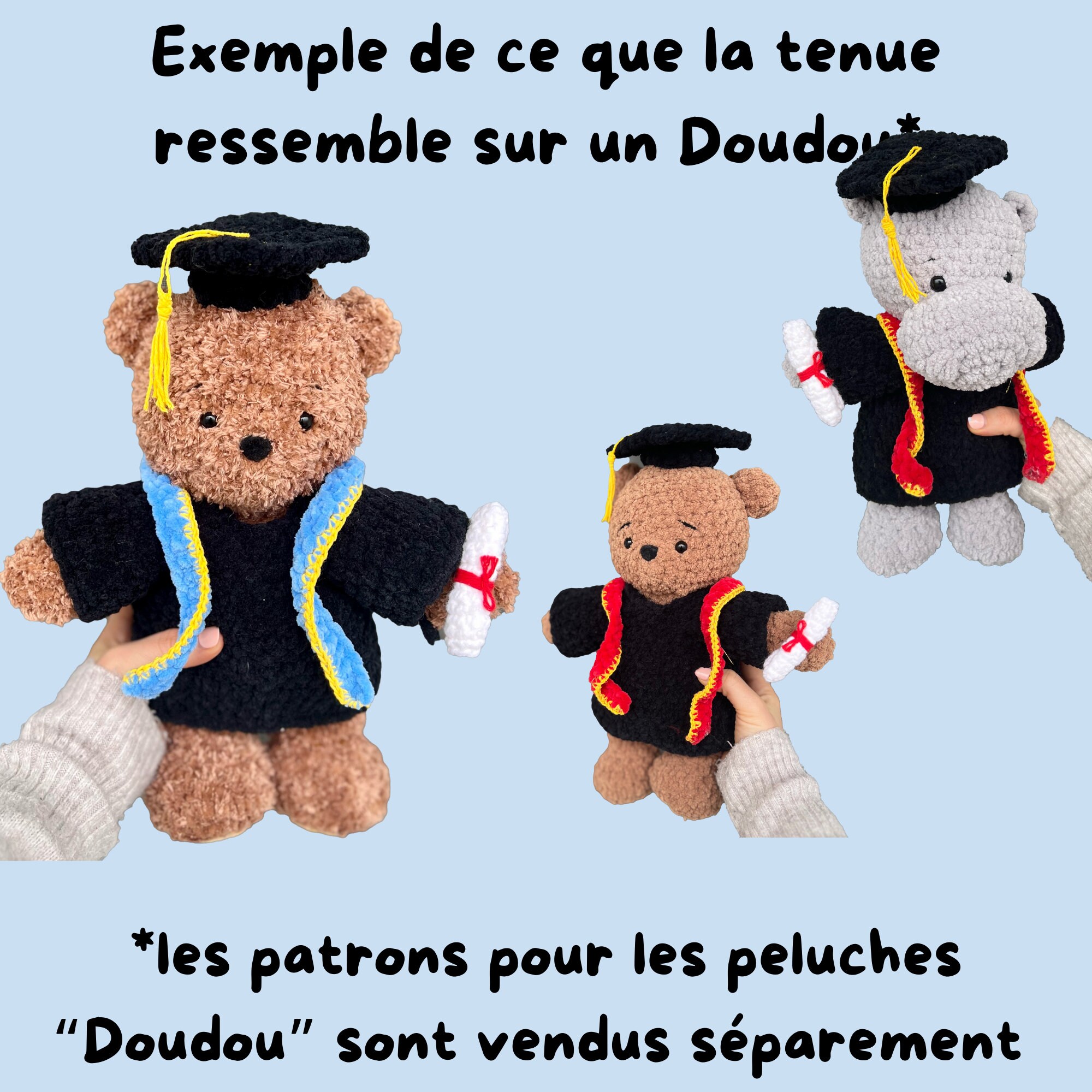 Graduation Outfit for Doudous - Graduation Bear - Accessory for My ...