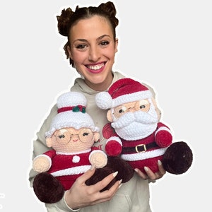 BUNDLE Santa & Mrs Claus Crochet Patterns - Cuddle Size - Santa Mr and ...
