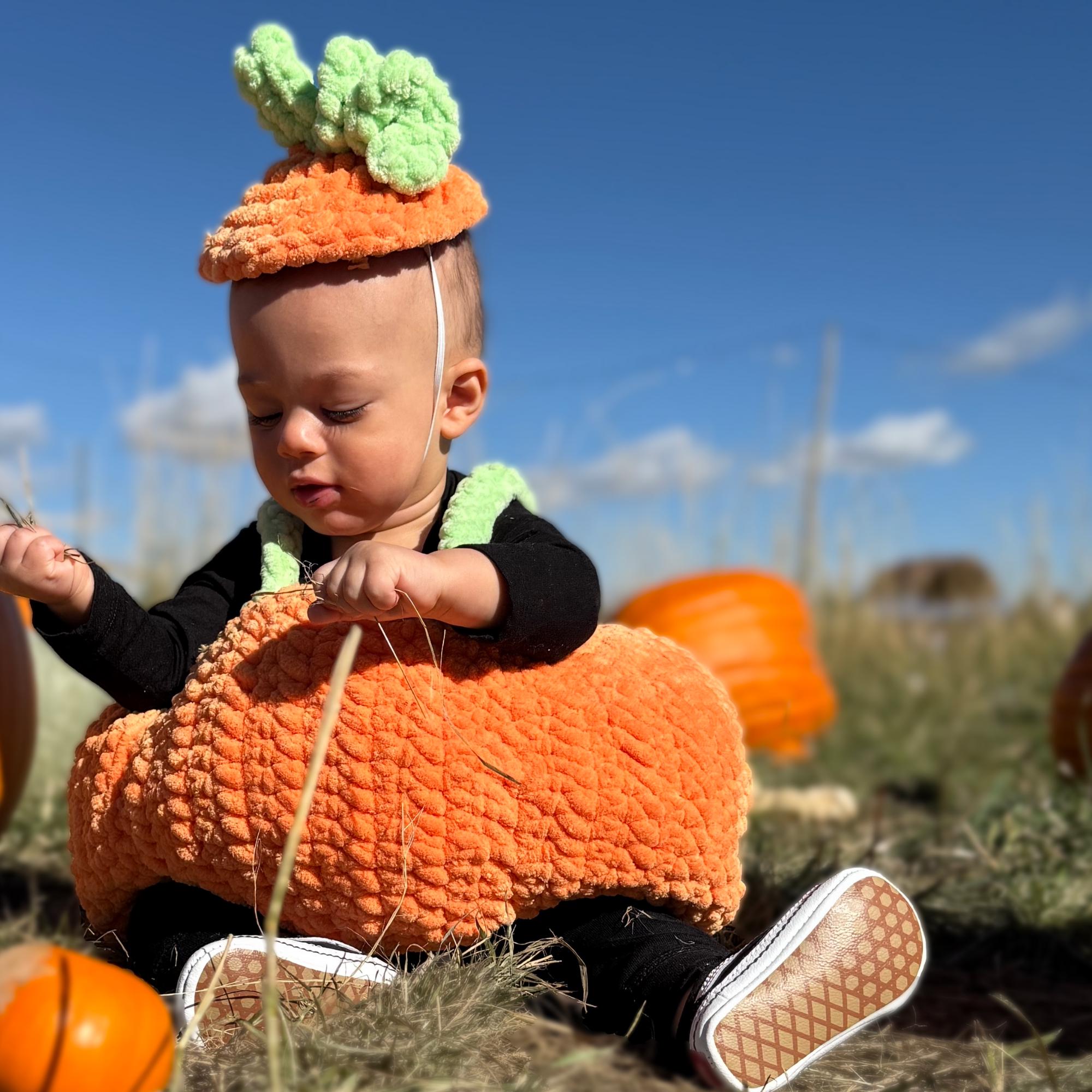 Baby Pumpkin Costume - Crochet Pattern - Adaptable to Fit Any Size ...