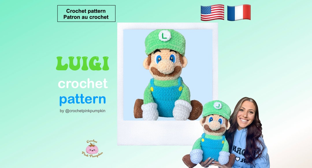 Luigi Crochet Pattern PDF Plush Amigurumi Tutoriel US - Etsy