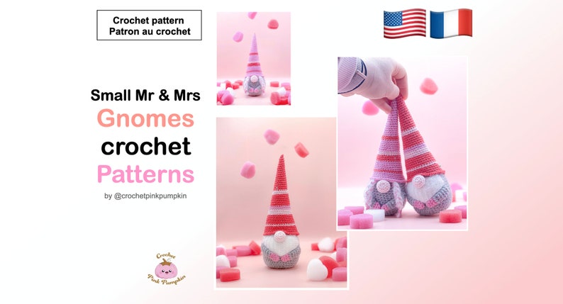 Crochet GNOME PATTERN X2 Small Size Pdf File Us Terms - Etsy