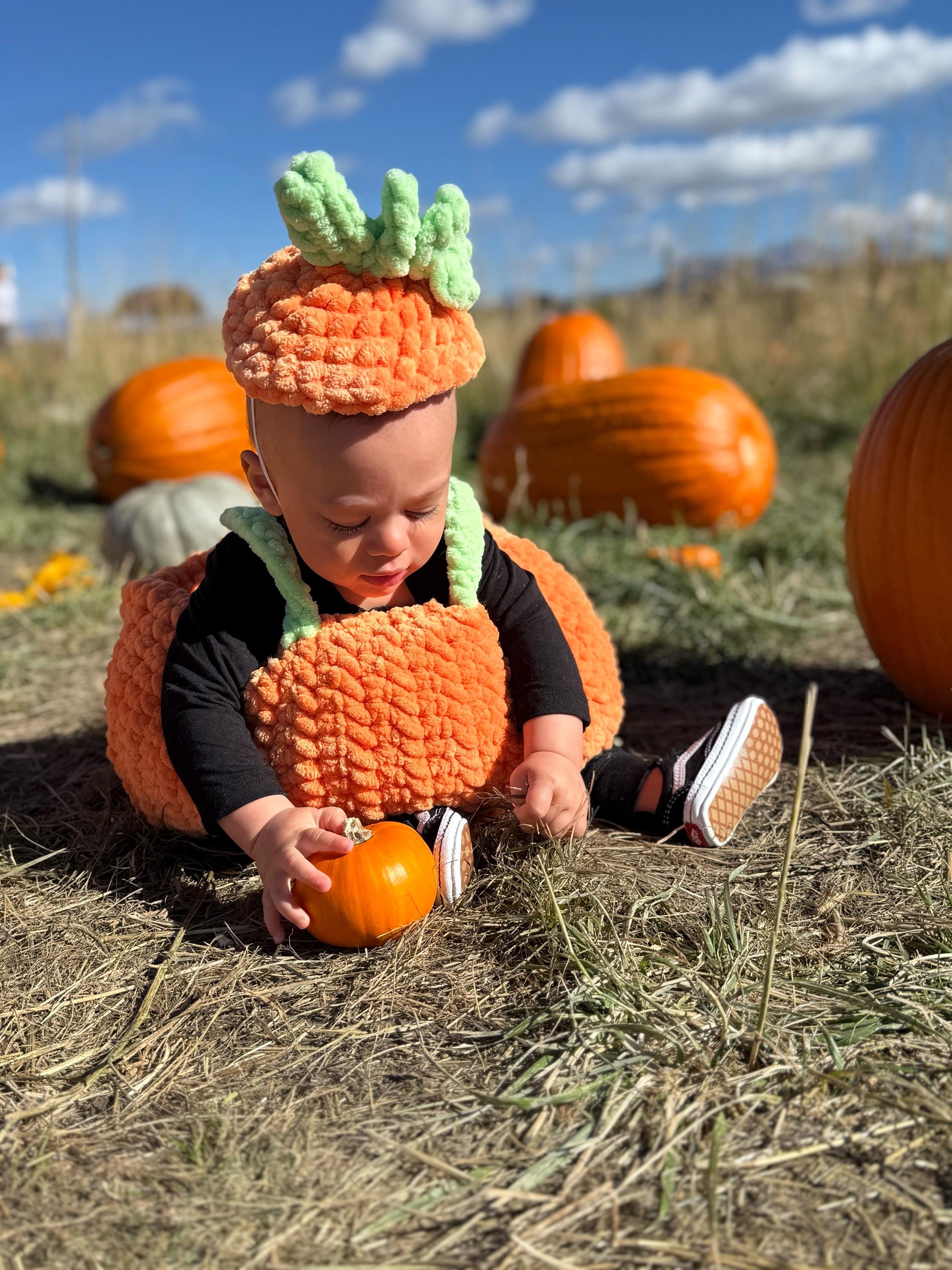 Baby Pumpkin Costume - Crochet Pattern - Adaptable to Fit Any Size ...